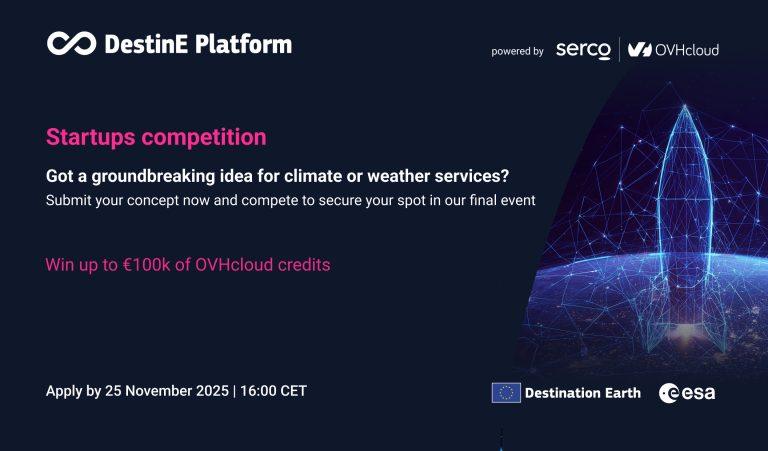 Join the first DestinE Platform startups contest – DestinE Platform